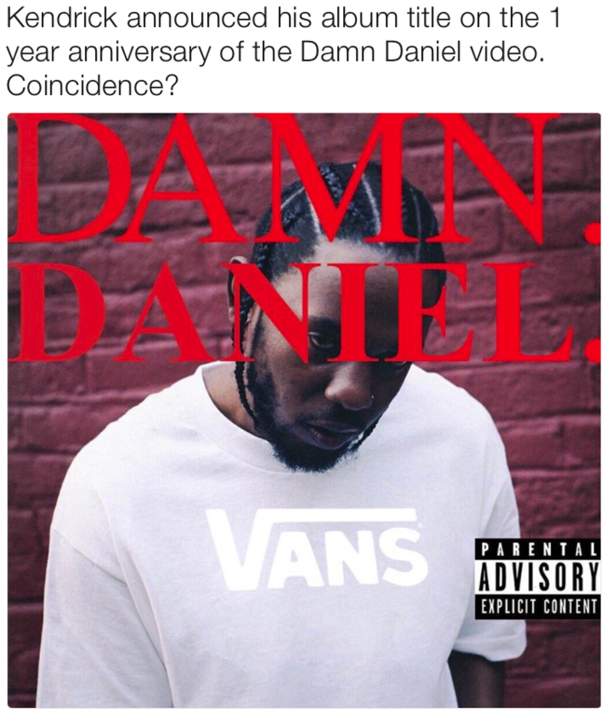 Kendrick Announced His Album Title On The 1 Year Anniversary Of The 