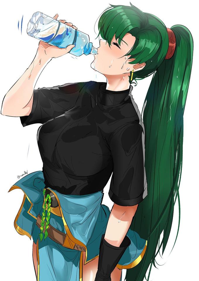 Lyn drinking some water | Fire Emblem | Know Your Meme