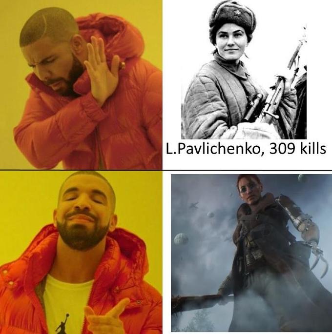 Lyudmila Pavlichenko | Battlefield | Know Your Meme