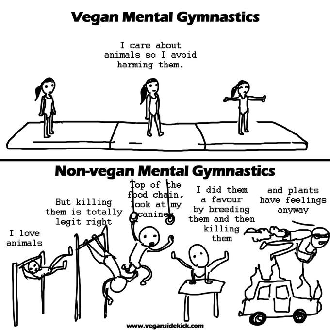 Vegan Mental Gymnastics Vs Non Vegan Mental Gymnastics Counter Signal 