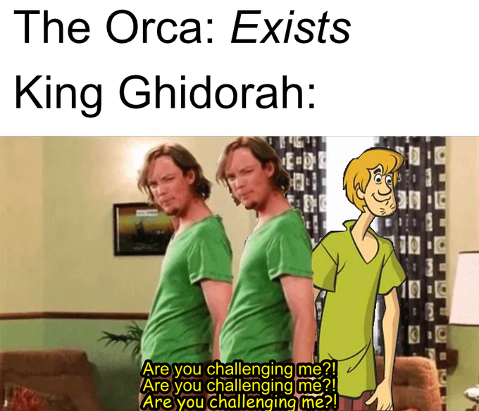 Shaggy s Are You Challenging Me Know Your Meme