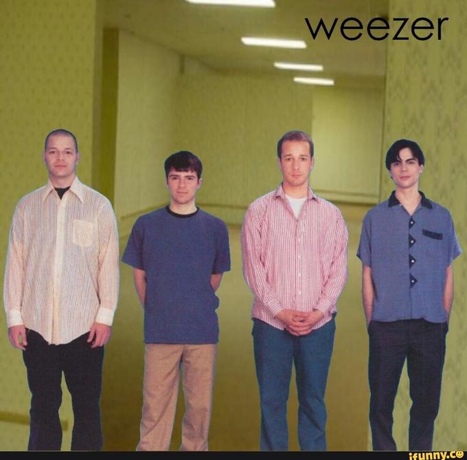 The Backrooms Weezer Blue Album Cover Parodies Know Your Meme
