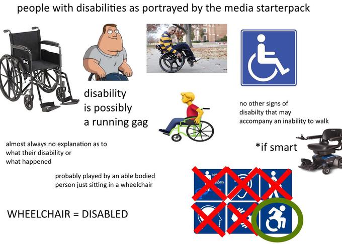 people with disabilities as portrayed by the media starterpack | r ...