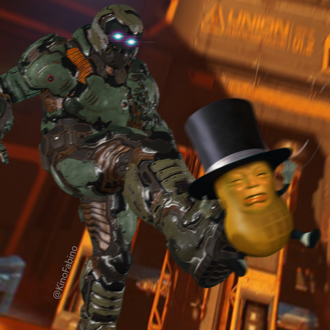 Doomguy Punts the Baby Nut | Baby Nut | Know Your Meme