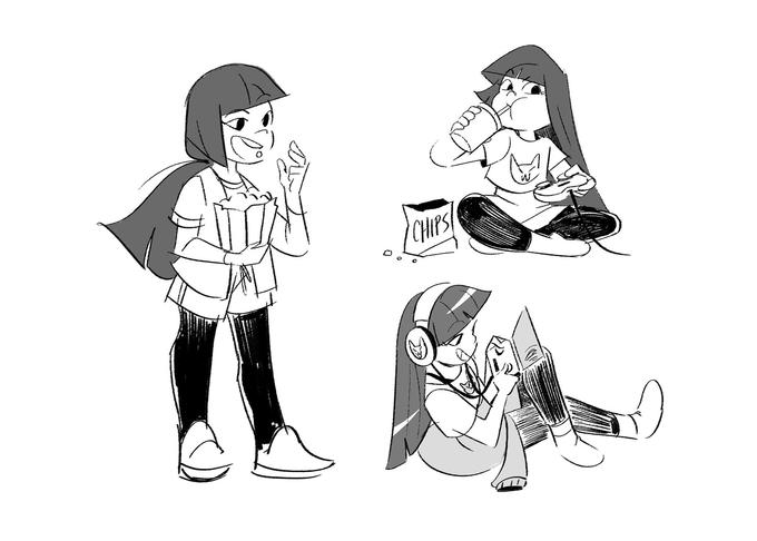 Miko Sketches by Alex Chiu | Glitch Techs | Know Your Meme