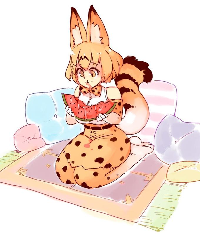 she eat the melon | Kemono Friends | Know Your Meme