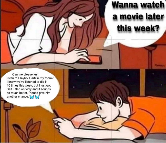 Texting In Bed Meme Template