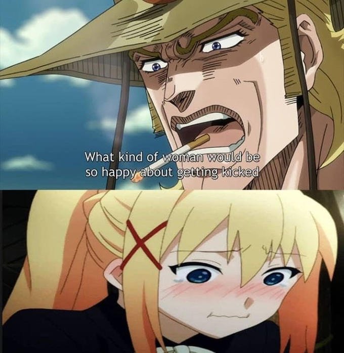 what kind of woman would be so happy about getting kicked | Know Your Meme
