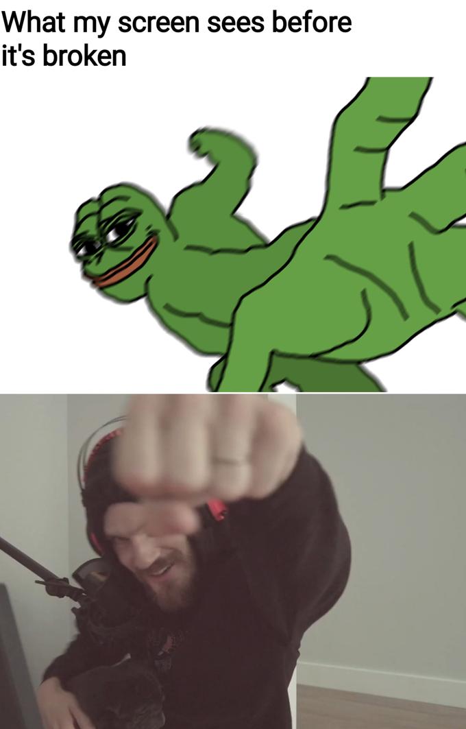 Pepe Punching Meme Template