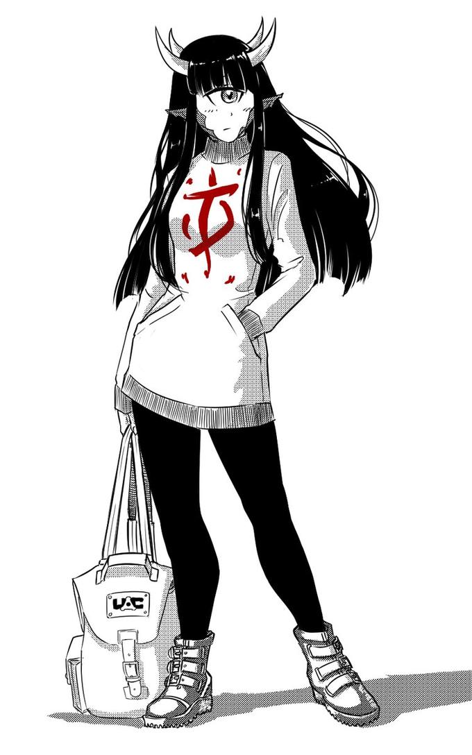 "B&W Caco-chan" | Cacodemon | Know Your Meme