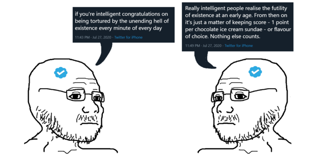 When intellectual titans clash | Wojak | Know Your Meme