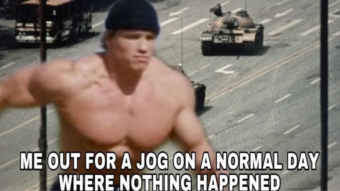 Me Out For A Jog On A Normal Day Running Arnold Schwarzenegger Know 