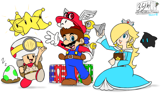 Celebrating Super Mario 35th Anniversary with his most helpful ...