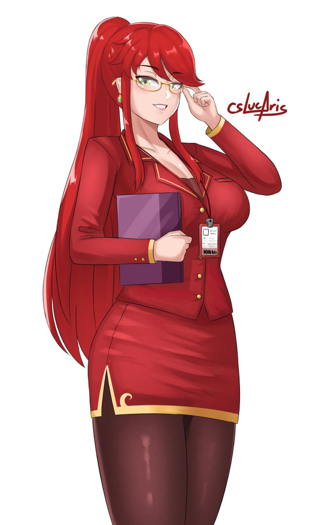 Office Lady Pyrrha | RWBY | Know Your Meme