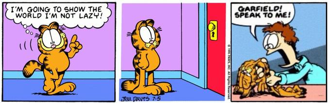 Deflated Garfield 29/4/2012 | Deflated Garfield | Know Your Meme