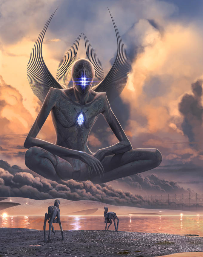 Original Art Alien God Looks Down At Lower Beings Know Your Meme