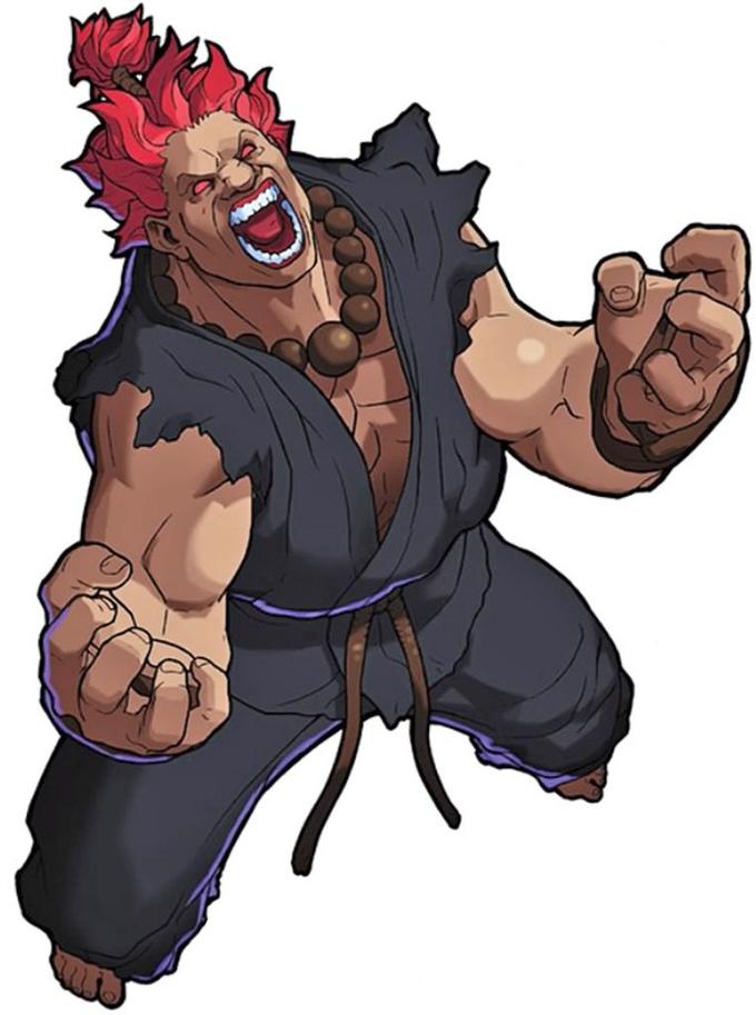 Marvel Super Heroes vs. Street Fighter Akuma character art | Marvel vs ...