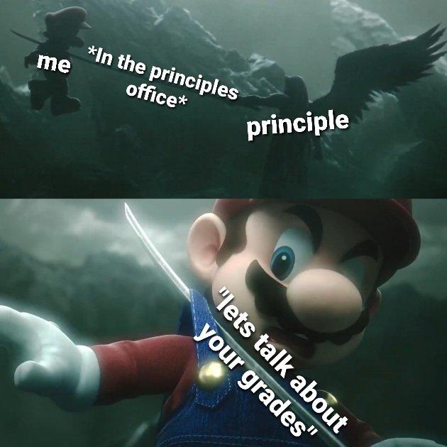 Principal's Office | Sephiroth Impaling Mario | Know Your Meme