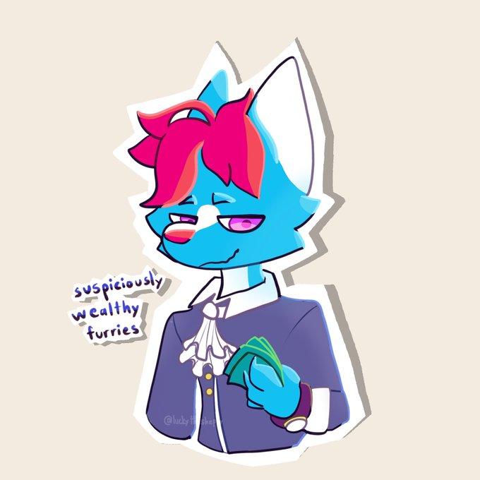 Suspiciously wealthy furry by @luckythesheppy | Know Your Meme
