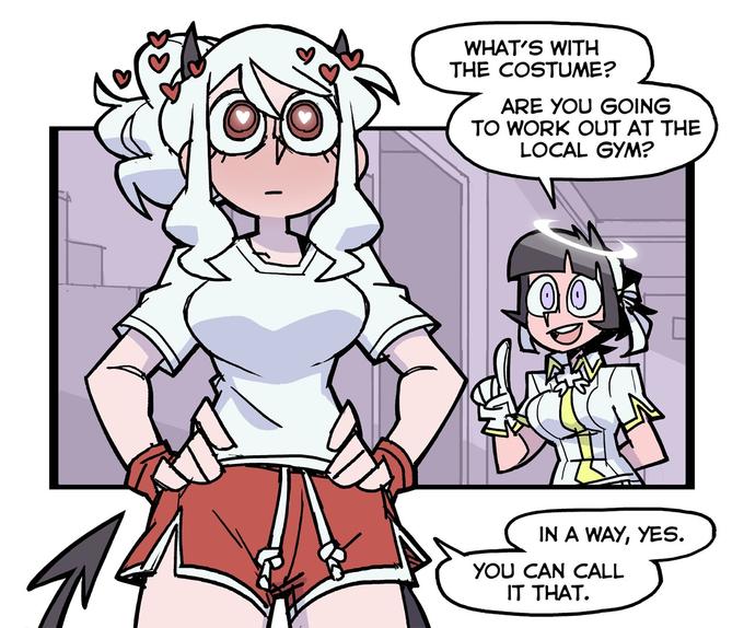 Modeus goes to the gym | Helltaker | Know Your Meme