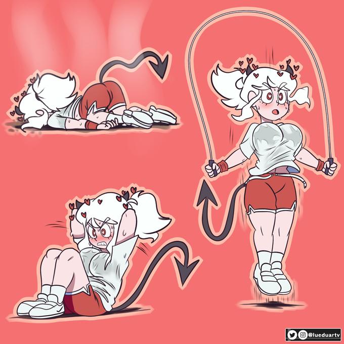 "MORE MODEUS GYM 💕💦💨💝" by Lu / @lueduartv | Helltaker | Know Your Meme