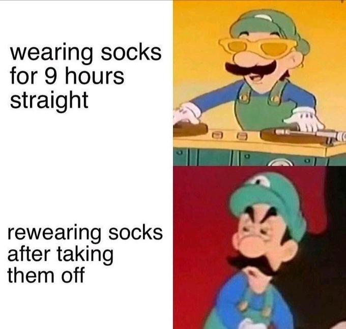 Once the socks go off they stay off | Drakeposting | Know Your Meme