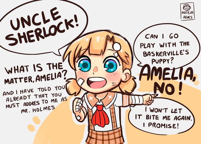 A young Ame learning the ways of becoming a great detective with Mr ...