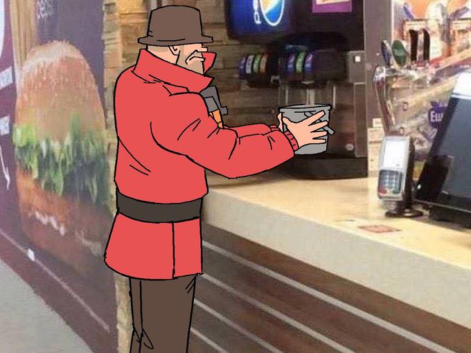 So that's why he wanted the bucket... | Know Your Meme