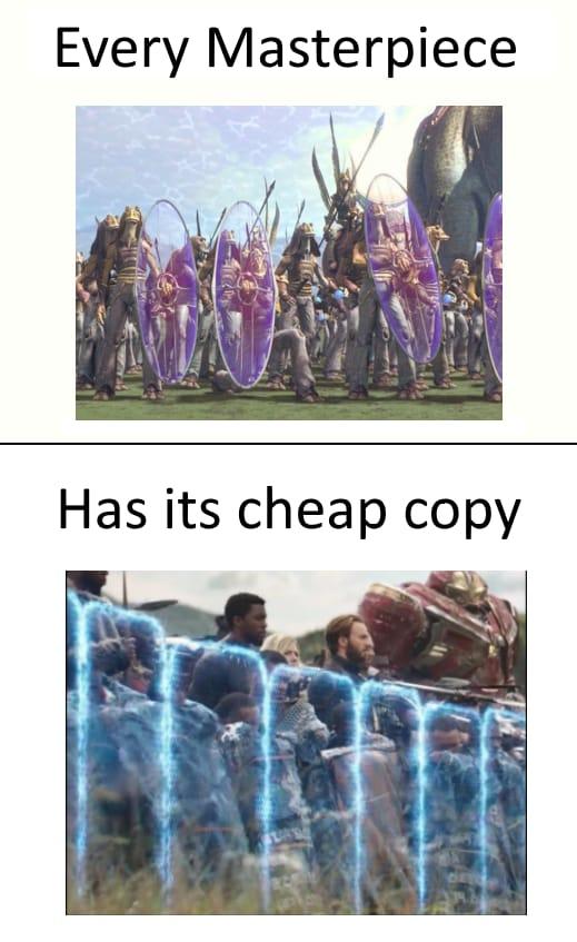 Every Masterpiece Has Its Cheap Copy Phantom Menace Vs Avengers 