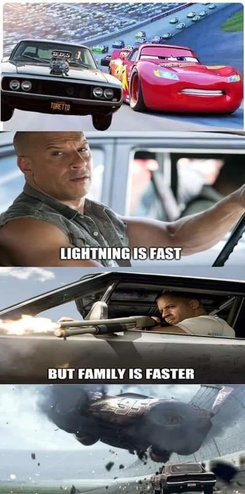 Lighting Is Fast, But Family Is Faster | Know Your Meme
