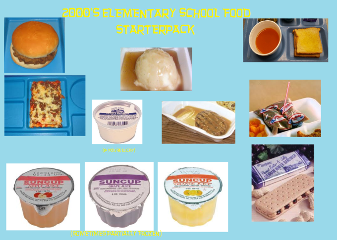2000's Elementary School Food Starterpack | /r/starterpacks | Starter ...