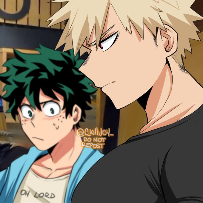 Deku Staring at Baku's Chest | Girl Staring at Guy's Chest | Know Your Meme