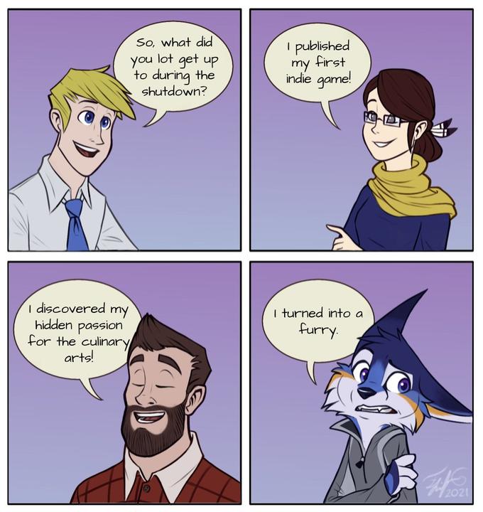 "Oh, that would explain the blue fur" | Furries / Furry | Know Your Meme