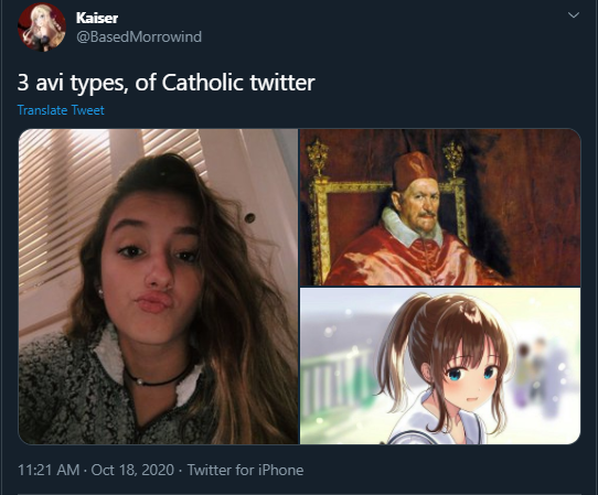 3 avi types of catholic twitter | Christianity | Know Your Meme