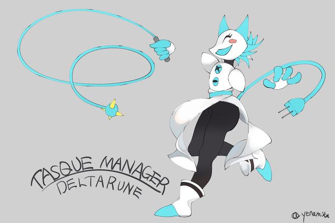 Tasque Manager being cute by yenamika | Tasque Manager | Know Your Meme