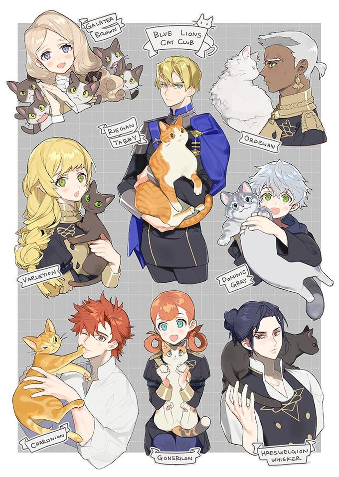 Blue Lions Cat Club | Fire Emblem: Three Houses | Know Your Meme