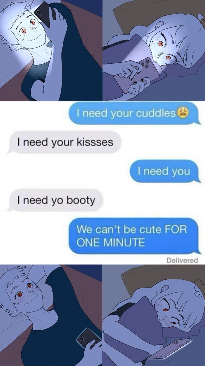 Couple Texting In Bed Template