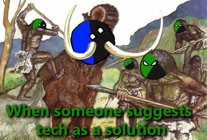 cavemen anprim vs mamoth antrans - Anarcho-Primitivism vs anarcho ...