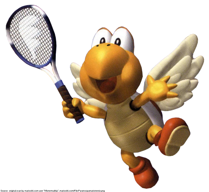 Restoration of an extremely rare render of Paratroopa from the Nintendo ...