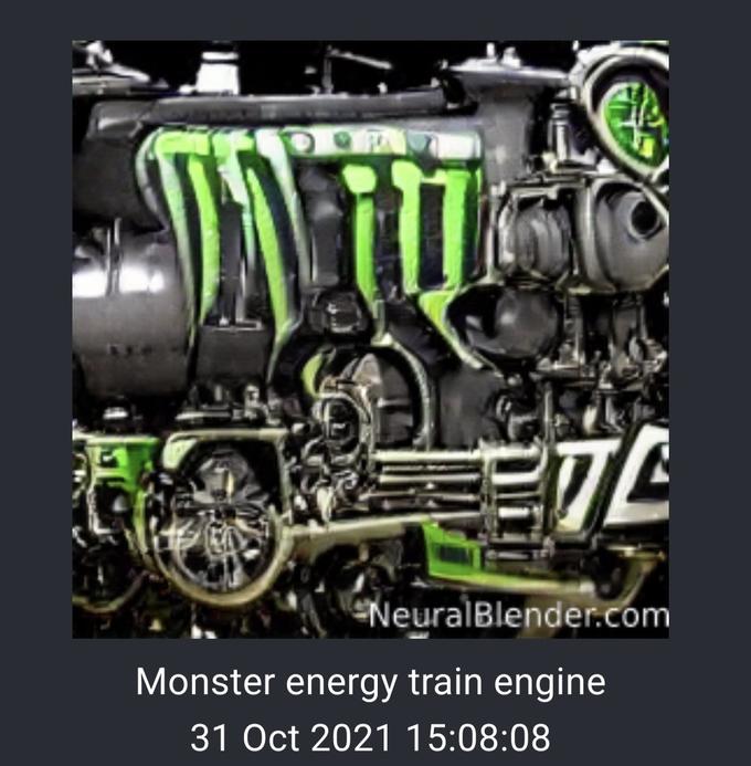 Monster Energy Train Engine | NeuralBlender | Know Your Meme