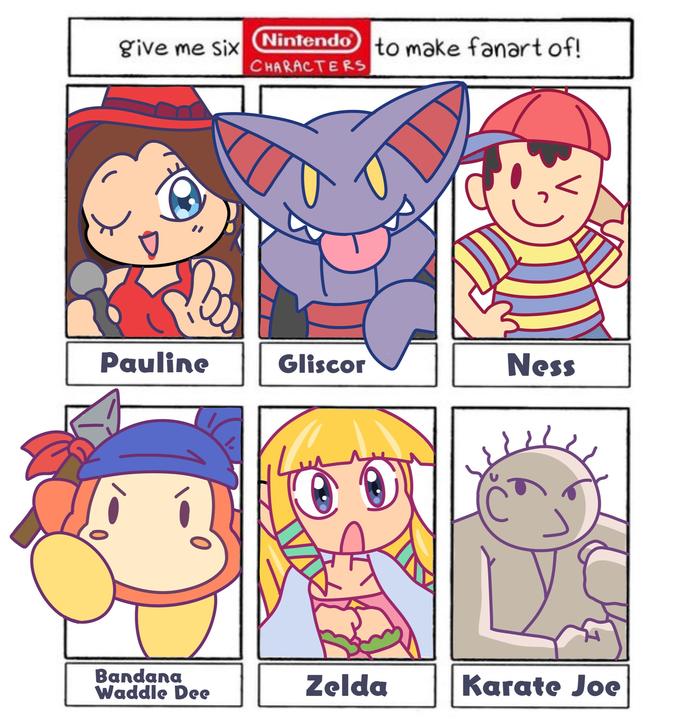 Nintendo fanart | Six Fanarts | Know Your Meme