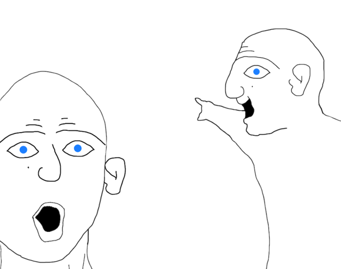 Soomer soyjaks pointing | Soomer | Know Your Meme