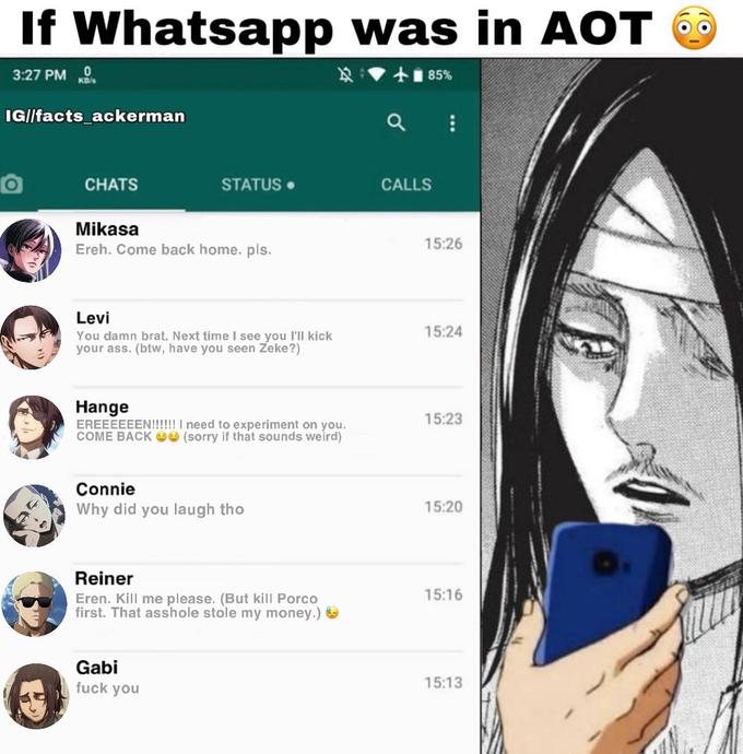 If WhatsApp Was In X I NEED Cock Know Your Meme