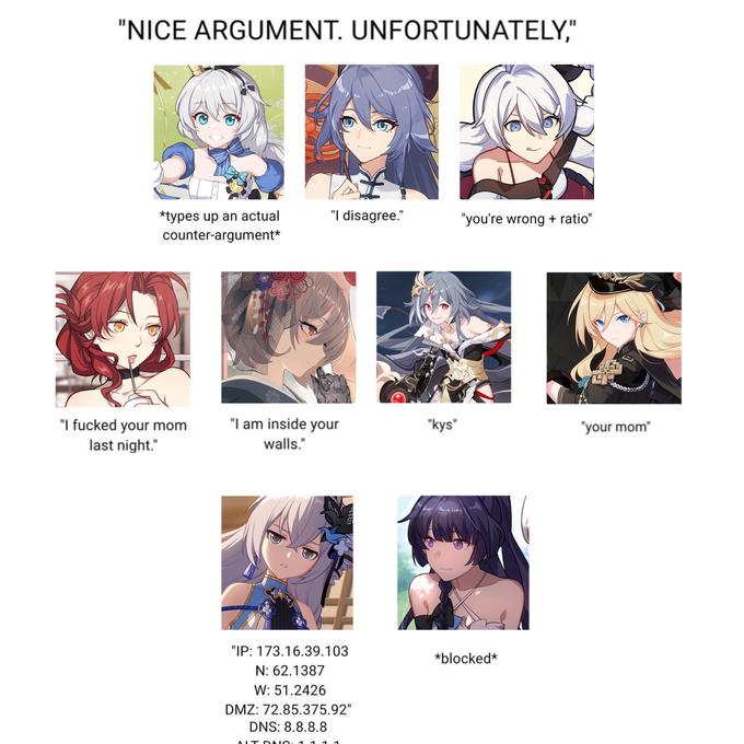 Nice Argument. Unfortunately Grid (Honkai Impact 3rd) | Know Your Meme