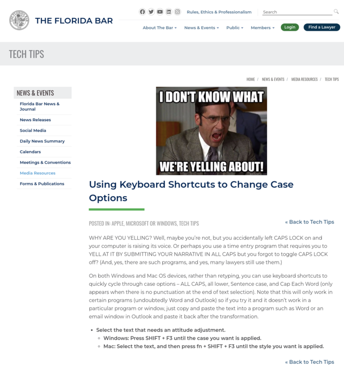 The Florida Bar Meming About Caps Lock CAPS LOCK Know Your Meme