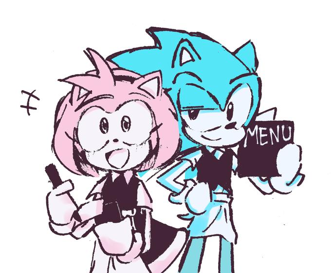 Waitress Amy and Waiter Sonic | Sonic the Hedgehog | Know Your Meme