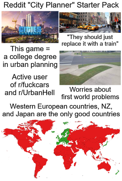 Reddit City Planner Starter Pack r starterpacks Starter Packs 
