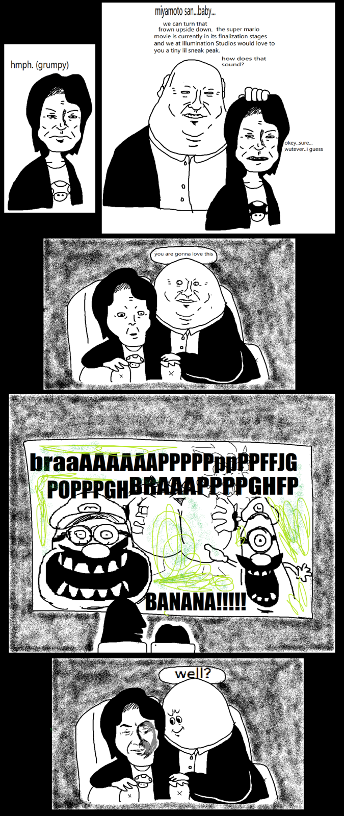 Miyamoto watches the Mario Movie (@segaarabia) | Know Your Meme