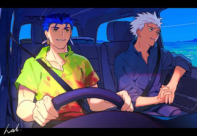 Lancer and Archer on a trip | Fate (Type-Moon) | Know Your Meme