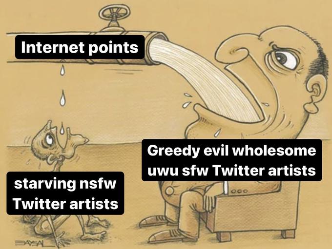 Greedy Evil Wholesome UWU SFW Twitter Artists | Greedy Pipe Man | Know ...